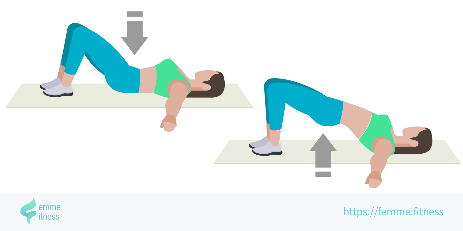 Hip thrust: Extension des hanches au sol à 1 et 2 jambes (haltère ...